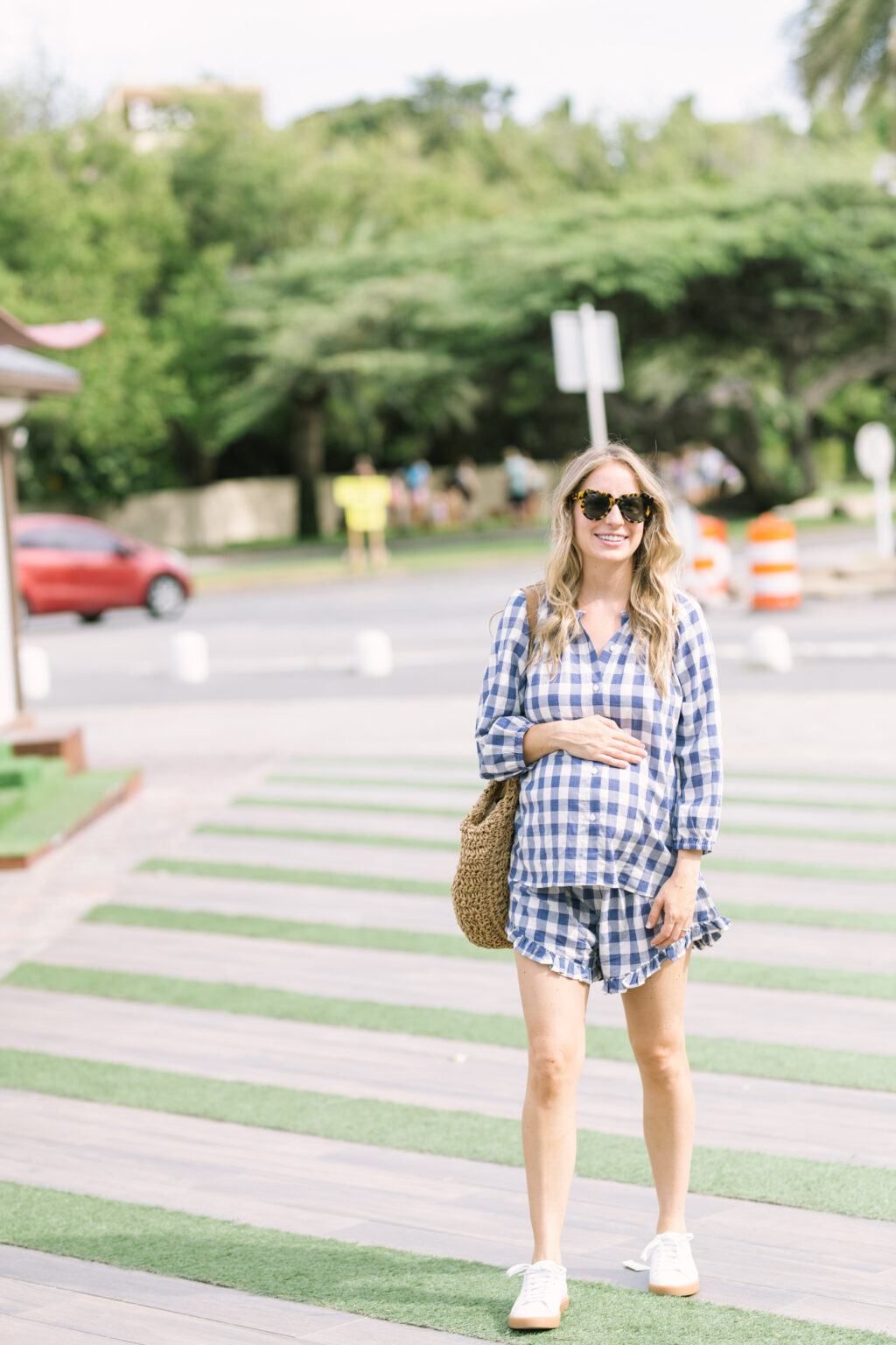 Gingham Matching Set from Nom Maternity Review | Elisabeth McKnight