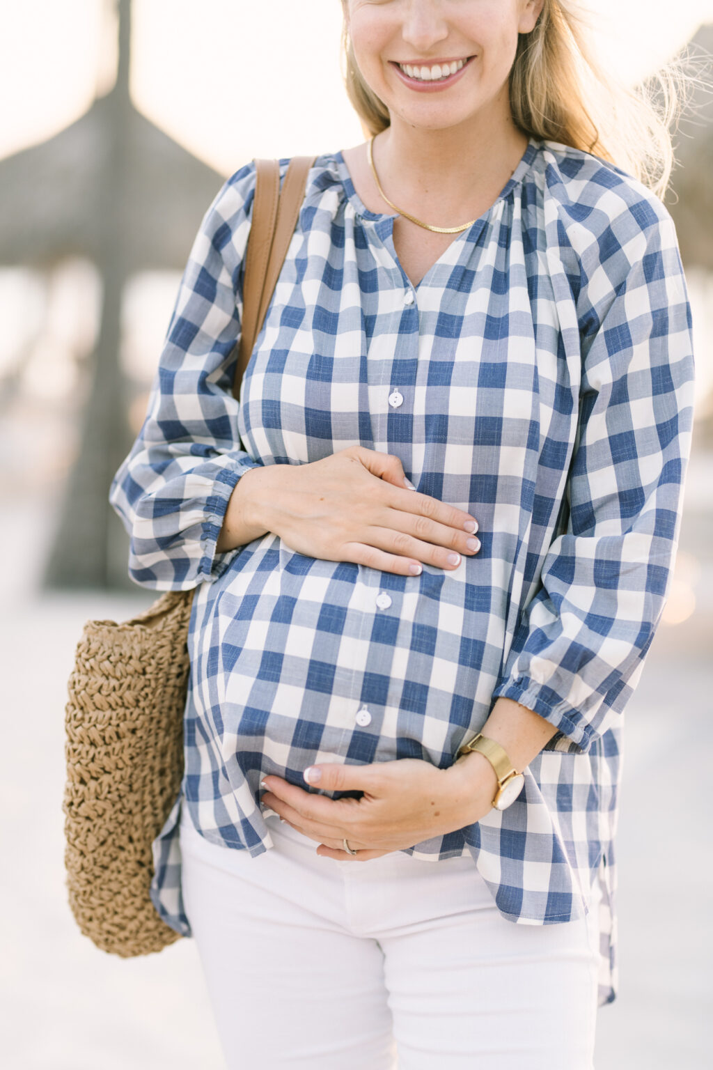 Gingham Matching Set from Nom Maternity Review | Elisabeth McKnight